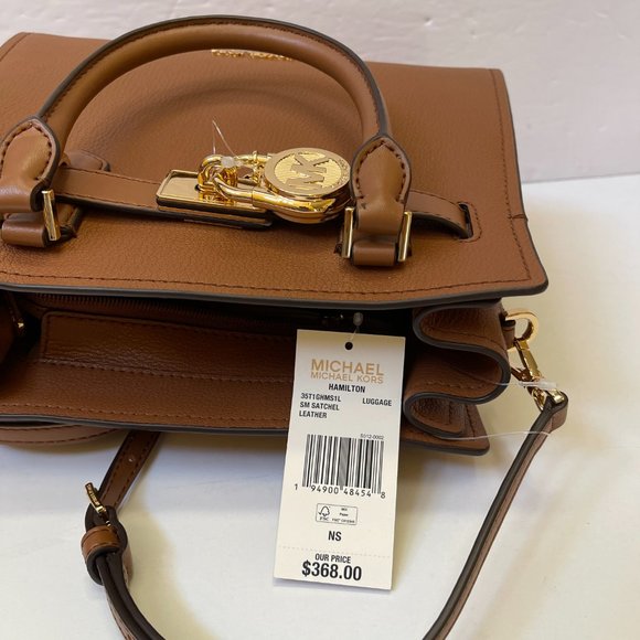 Michael Kors | Bags | Michael Kors Hamilton Small Satchel Shoulder Crossbody Bag Brown Luggage ...